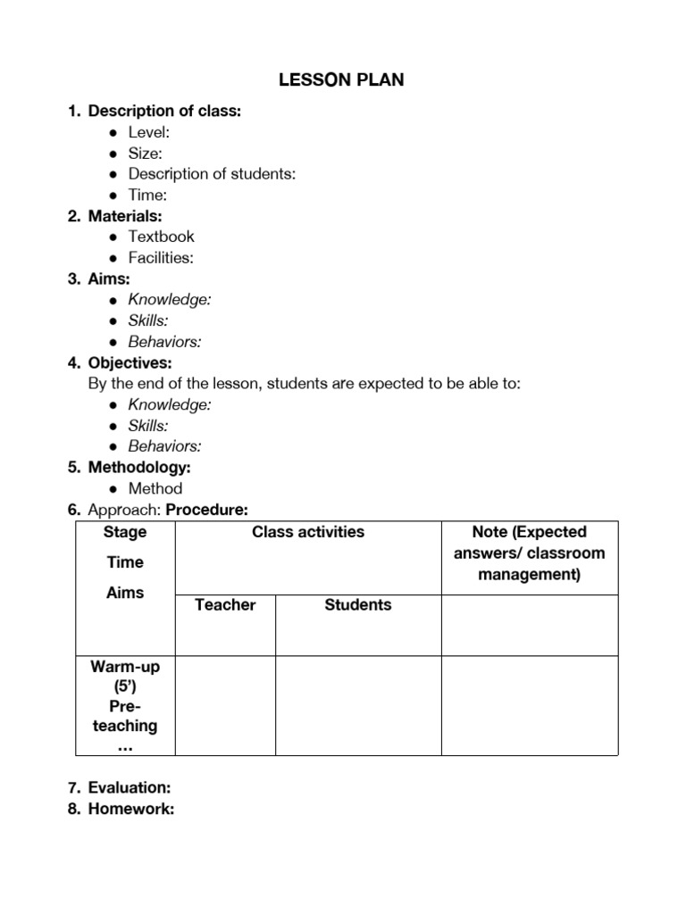 Lesson Plan | PDF