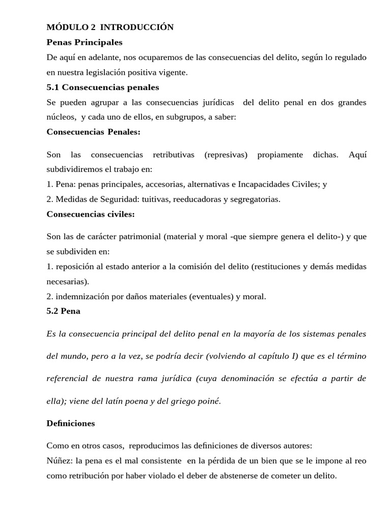 Derecho penal parte general modulo dos | PDF | Reincidencia | Castigos