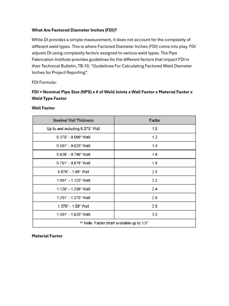Understanding Factored Diameter Inches | PDF