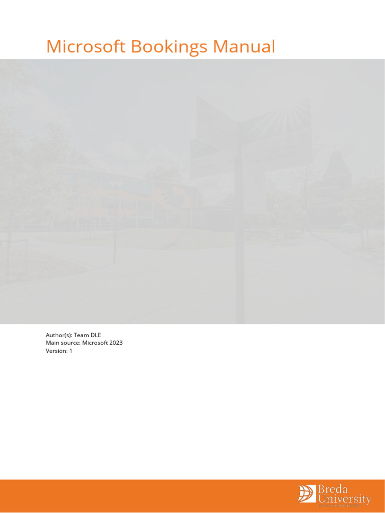 Microsoft Bookings User Manual | PDF | Software | Computing