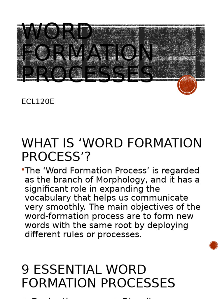 Word Formation Processes in English | PDF | Morphology (Linguistics) | Word