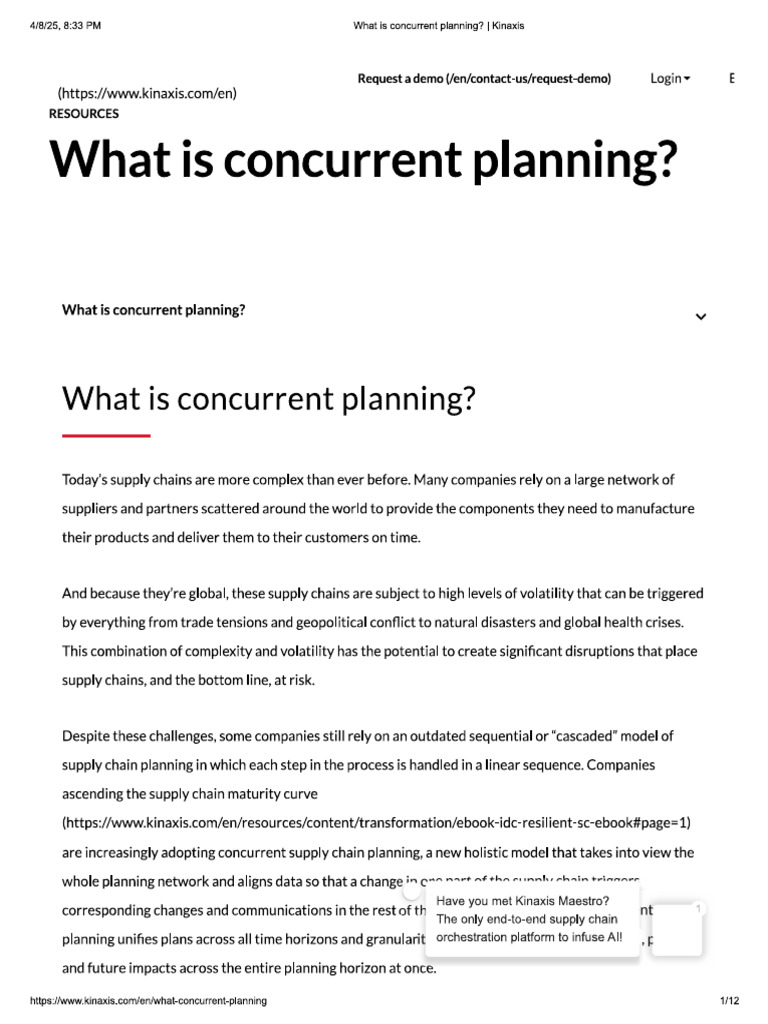 Concurrent Planning | PDF