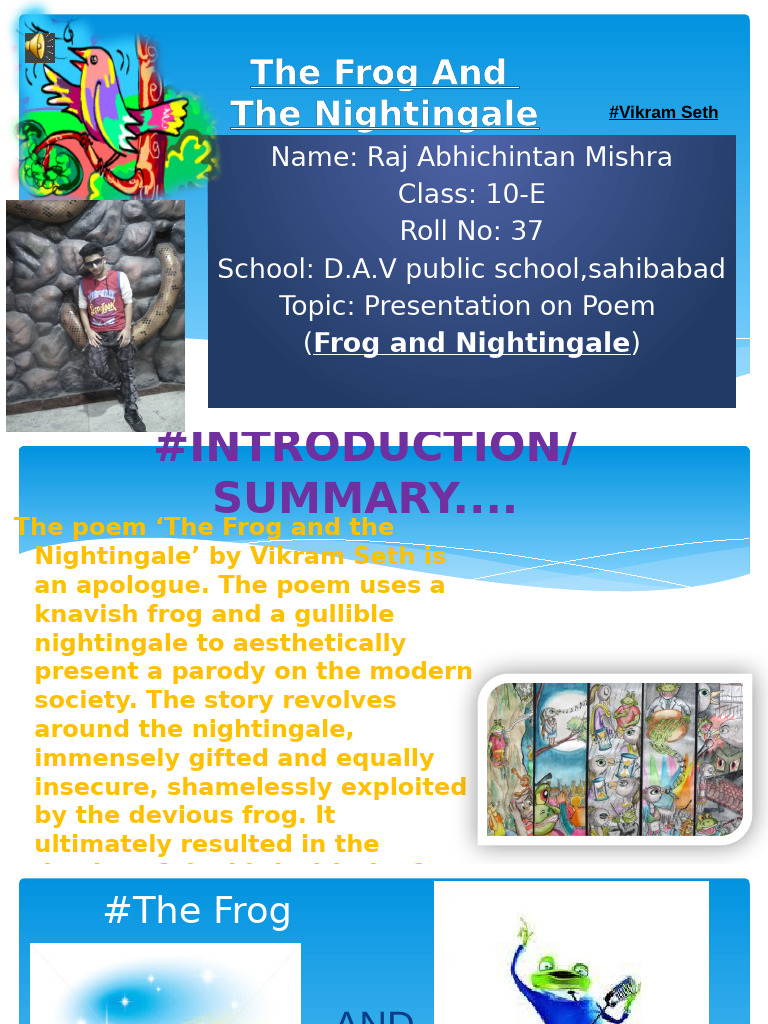 Comic Strip on Frog and Nightingale | PDF