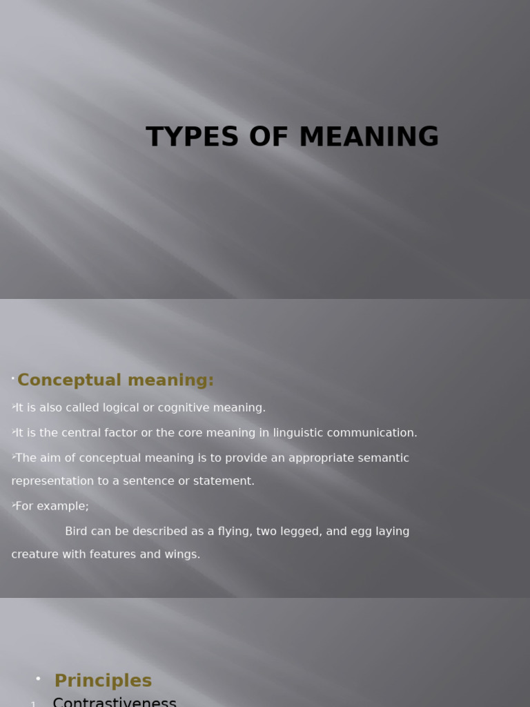 Types of Meaning(1) | PDF