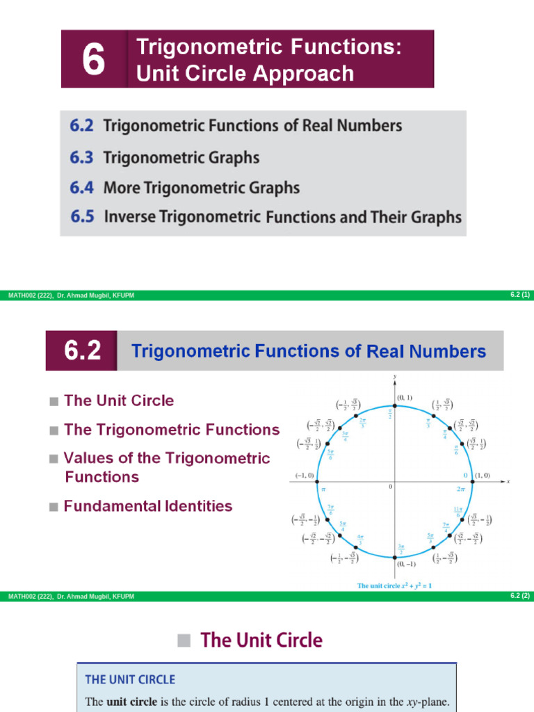 6.2 Trigonometric Functions of Real Numbers 2 | PDF | Mathematical ...