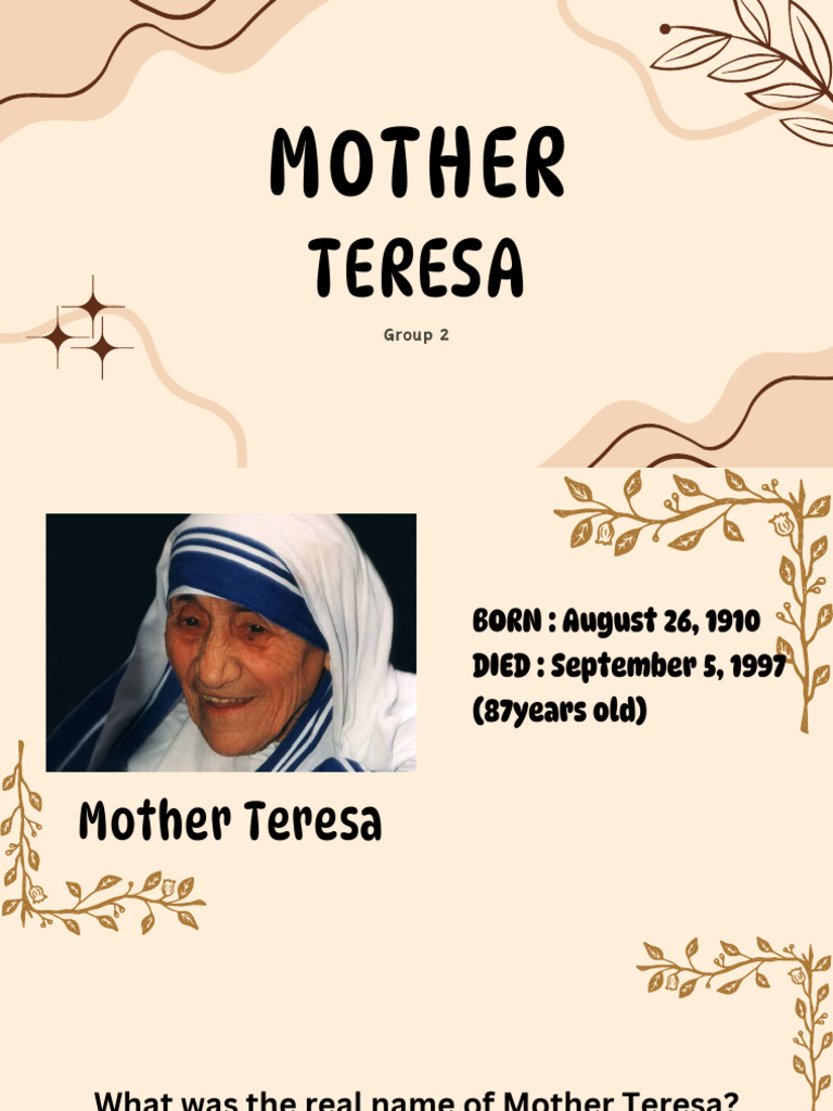 Mother Teresa: Life, Legacy, and Sainthood | PDF