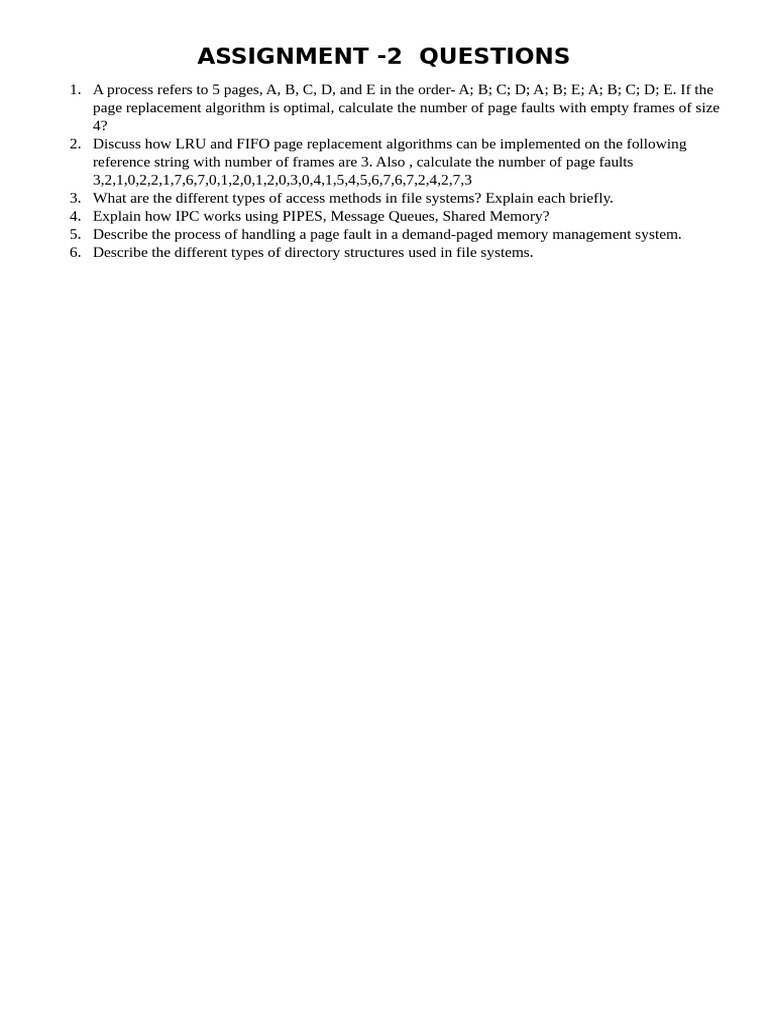 Assignment 2 Questions (Mid2) | PDF