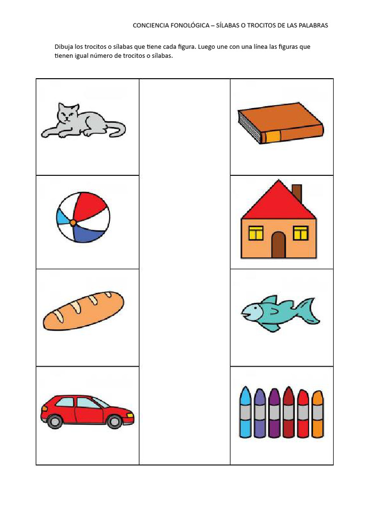 Conciencia Silabica Ficha | PDF