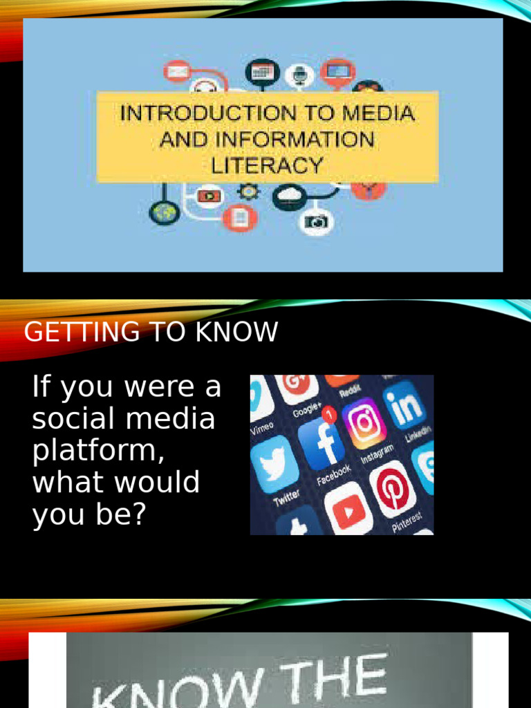 GcLesson 1 Introduction To Media and Information Literacy | PDF ...