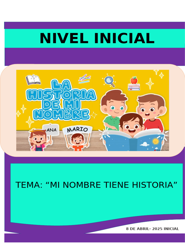 La Historia de Mi Nombre | PDF | Educación de la primera infancia ...
