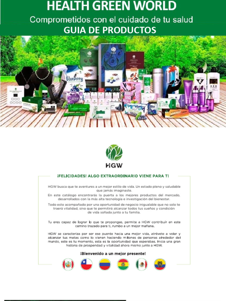 Guia Beneficios PDF de Productos HGW Colombia | PDF | café | Antioxidante