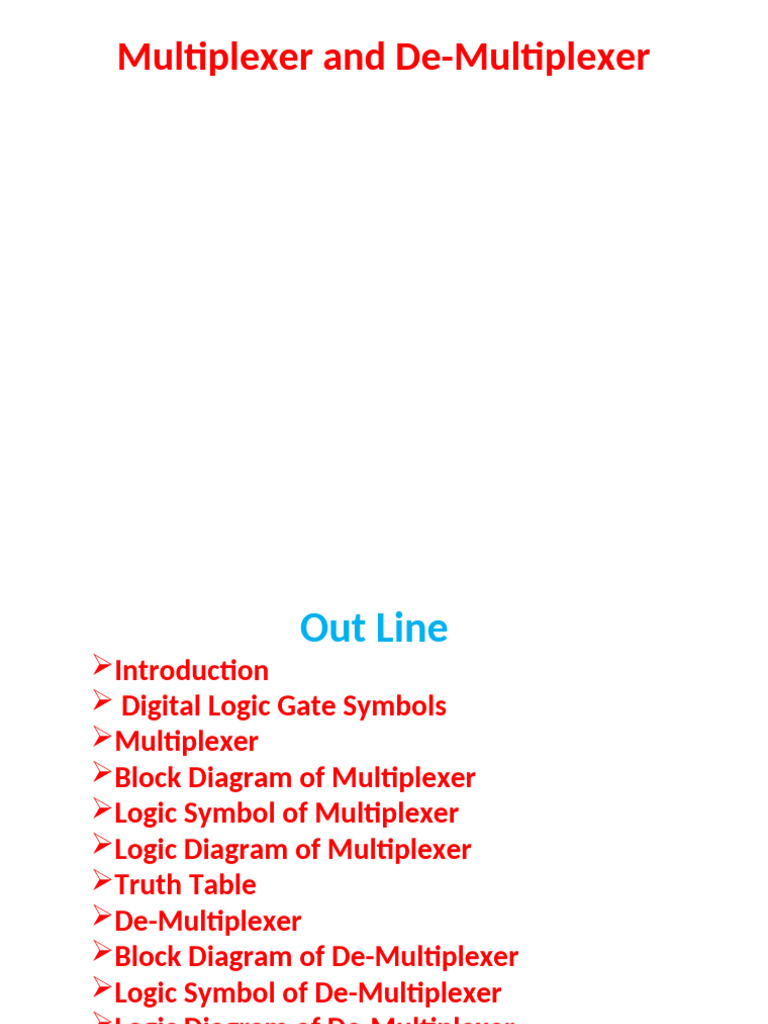 Multiplexer & Demultiplexer L | PDF | Information And Communications ...
