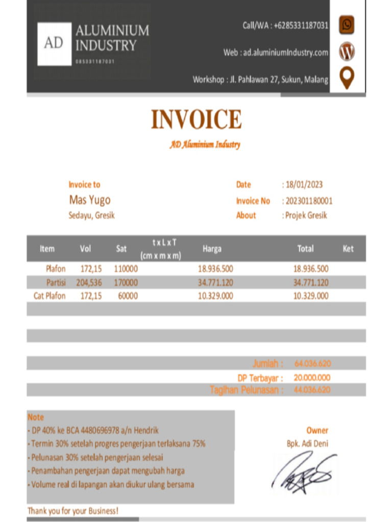 Invoice P. Yugo2 | PDF