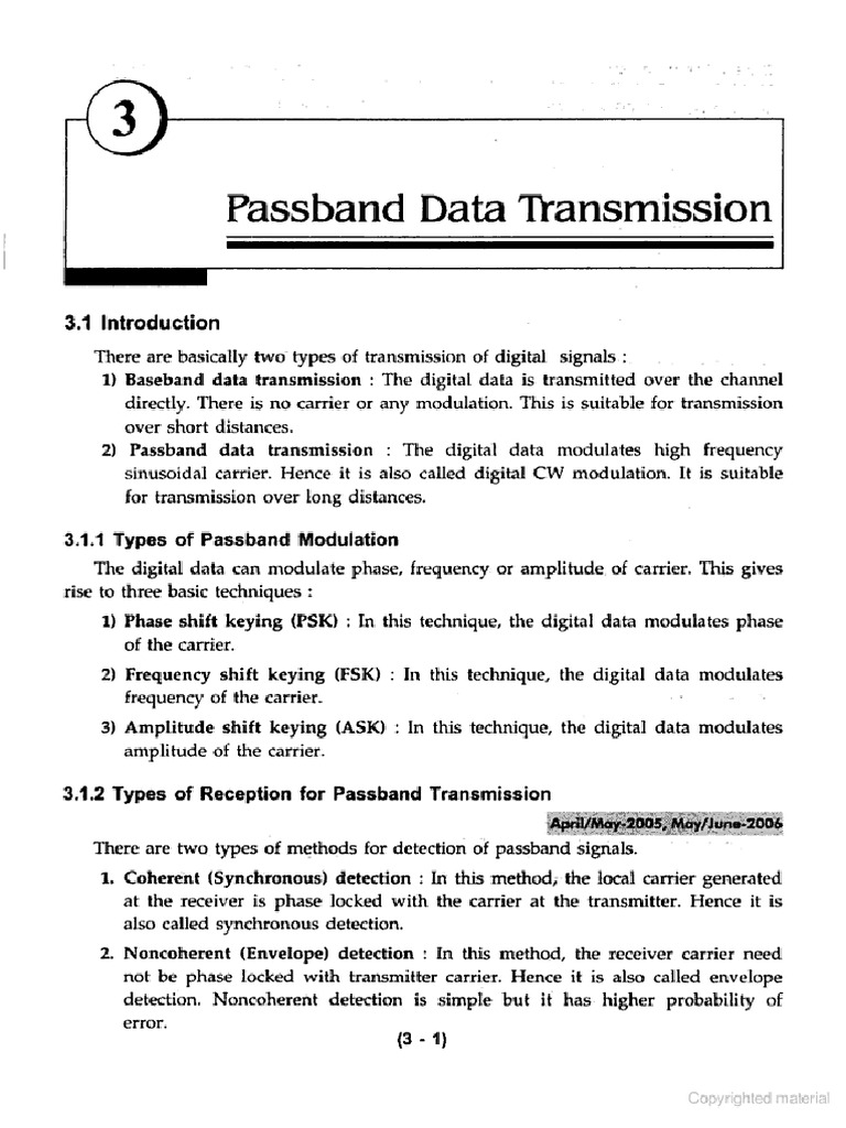 Digital Communication Modulation Technique | PDF