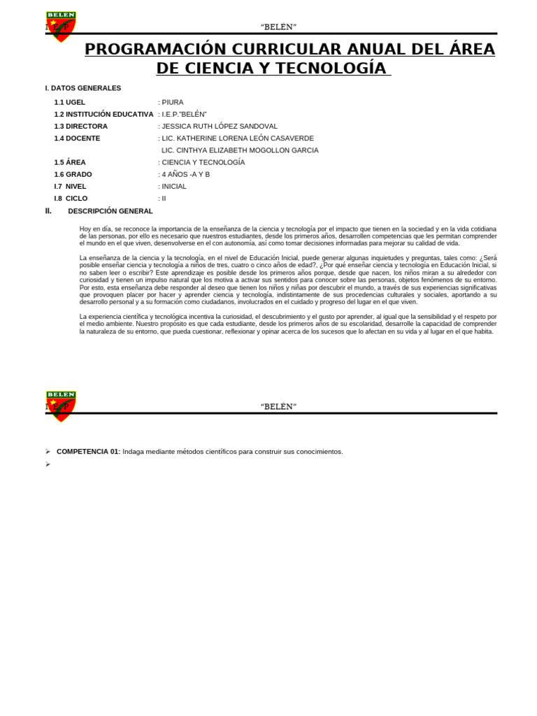 Programacion Ciencia y Tecnologia | PDF | Enseñando | Aprendizaje