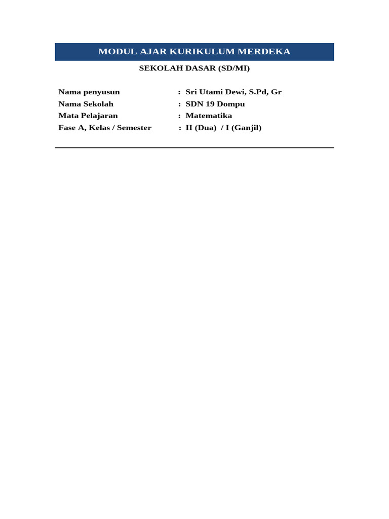 MODUL AJAR ibu fika | PDF