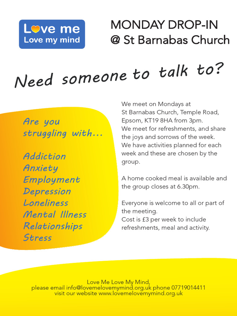 Monday Drop in Flyer 2024 - Large Text | PDF