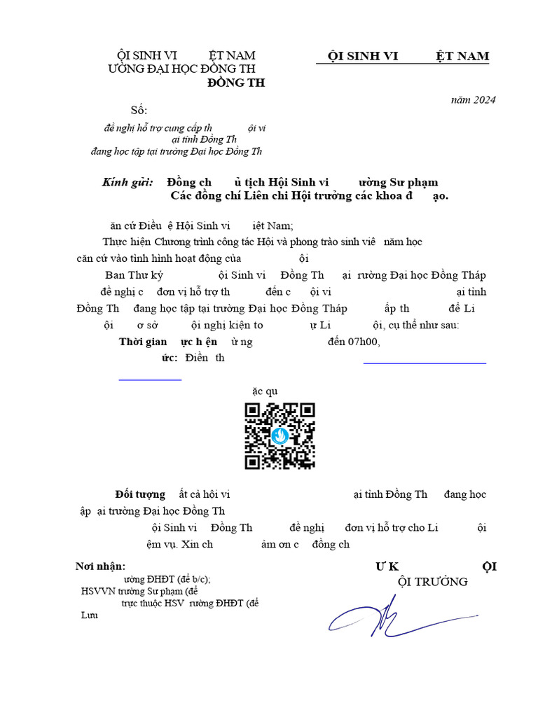 02 - CV de Nghi Ho Tro Cung Cap Thong Tin Sinh Vien Dong Thap | PDF
