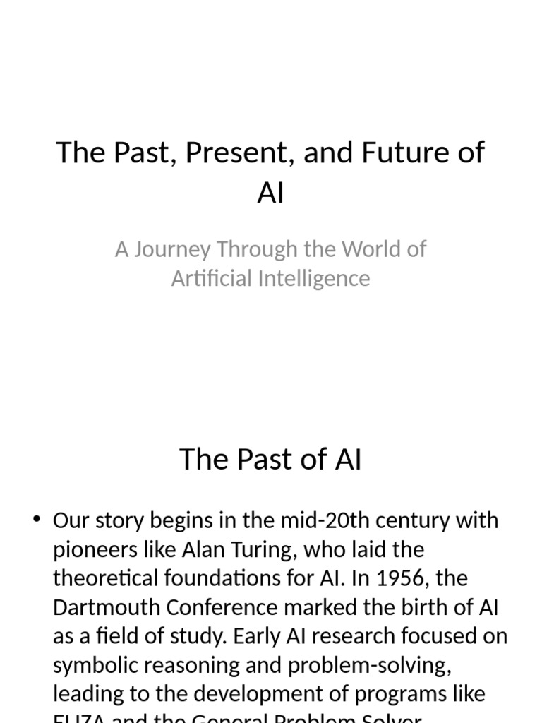 AI Past Present Future | PDF