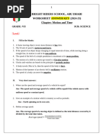 Class 7 Science: Motion and Time Worksheets | PDF