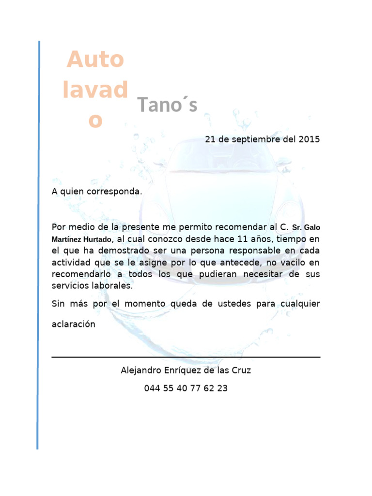 Autolavado | PDF