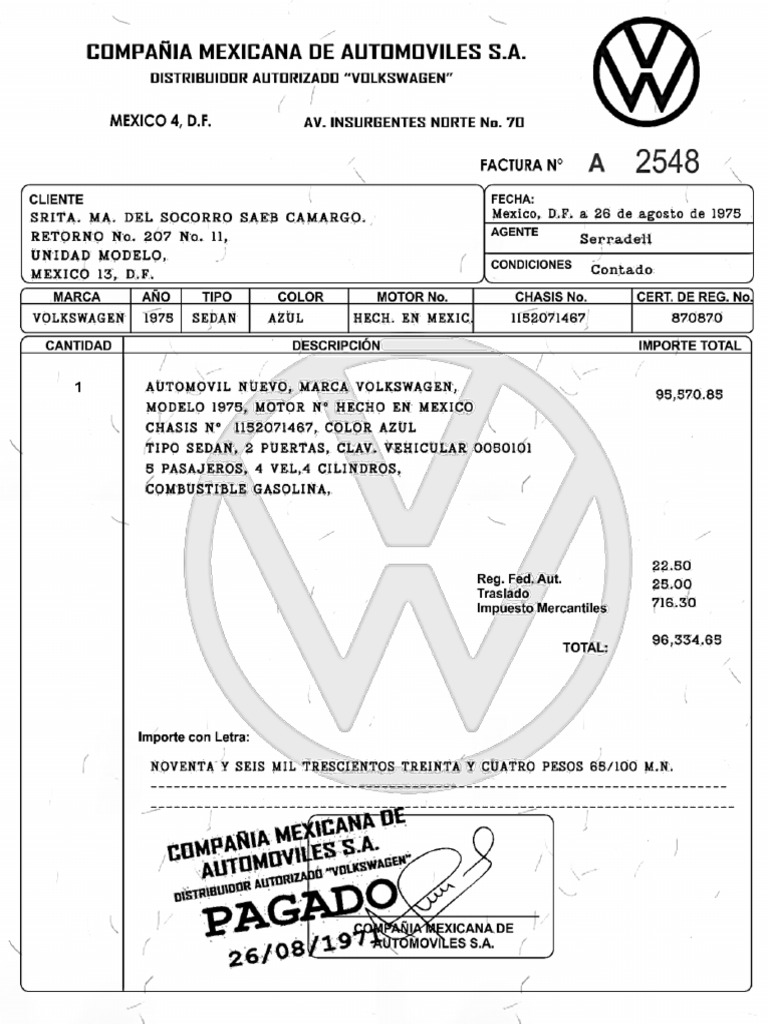Copia Factura VW | PDF