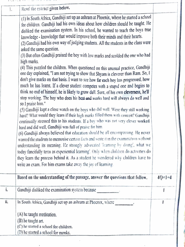 Unseen Comprehension Practice | PDF