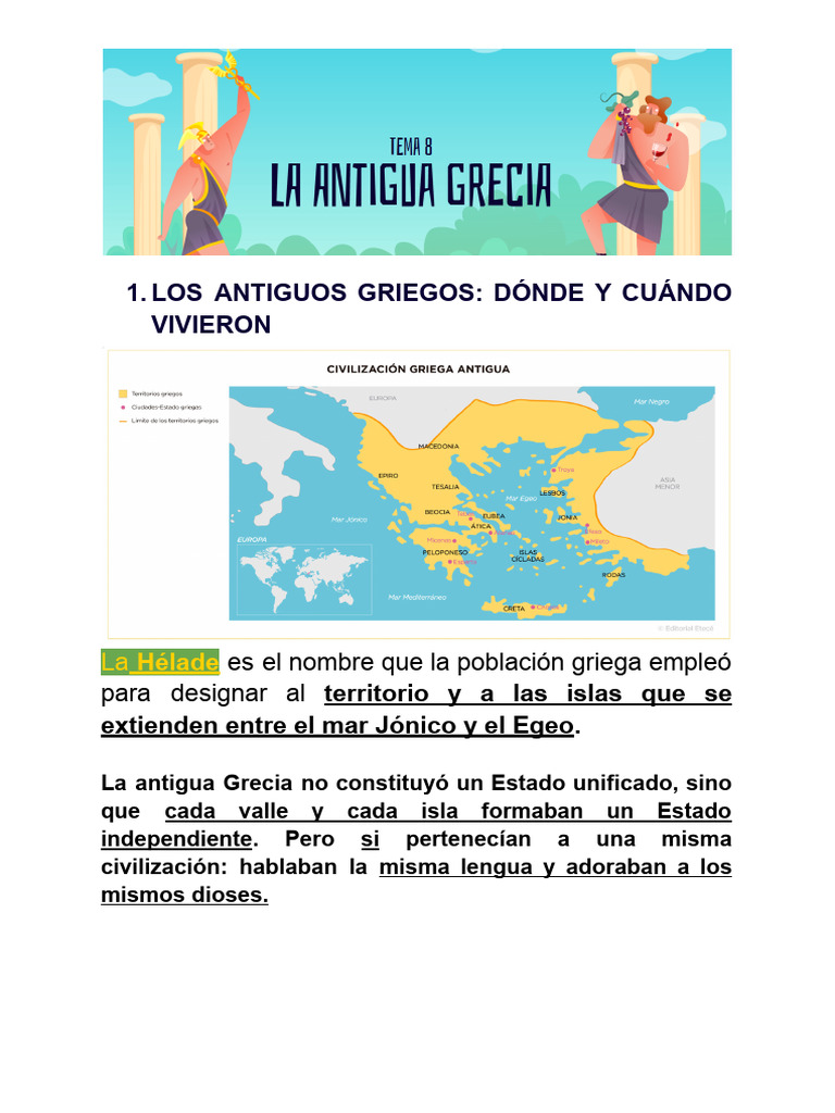 Resumen t.8 La Antigua Grecia | PDF | Antigua Grecia | Esparta