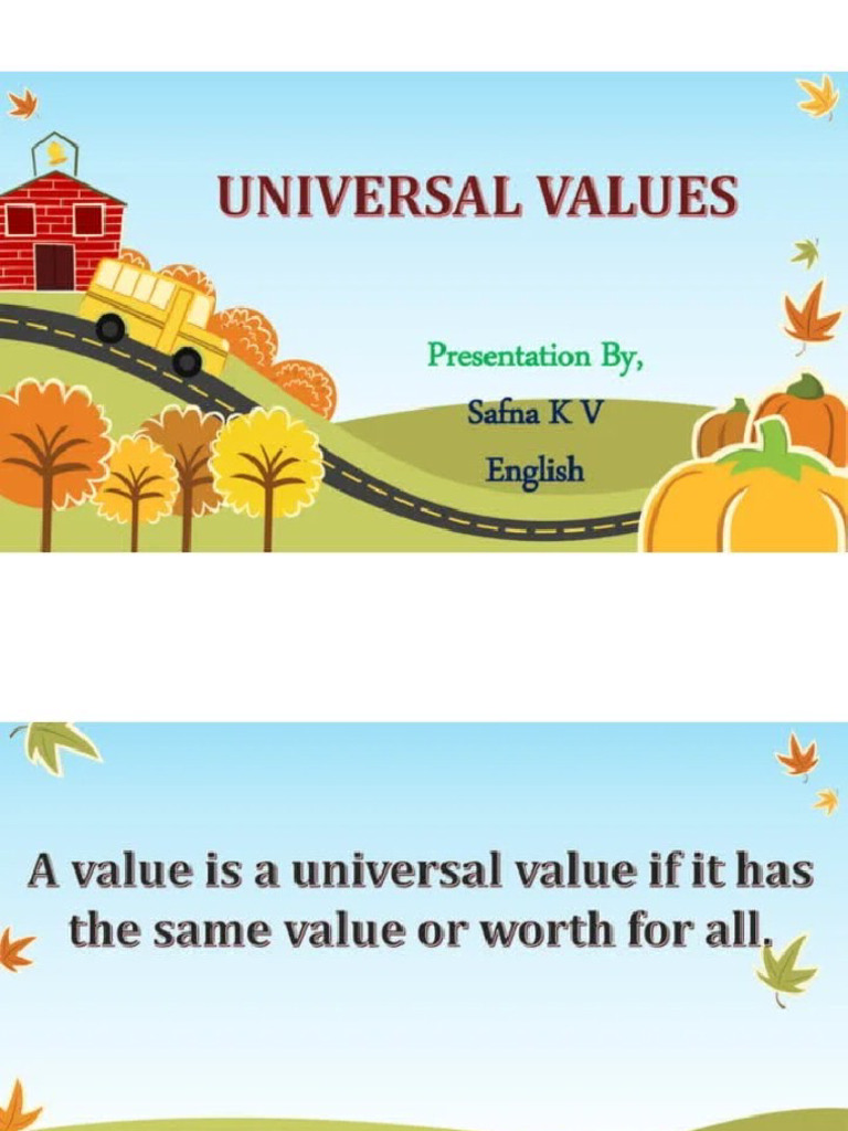 Universal Values | PDF