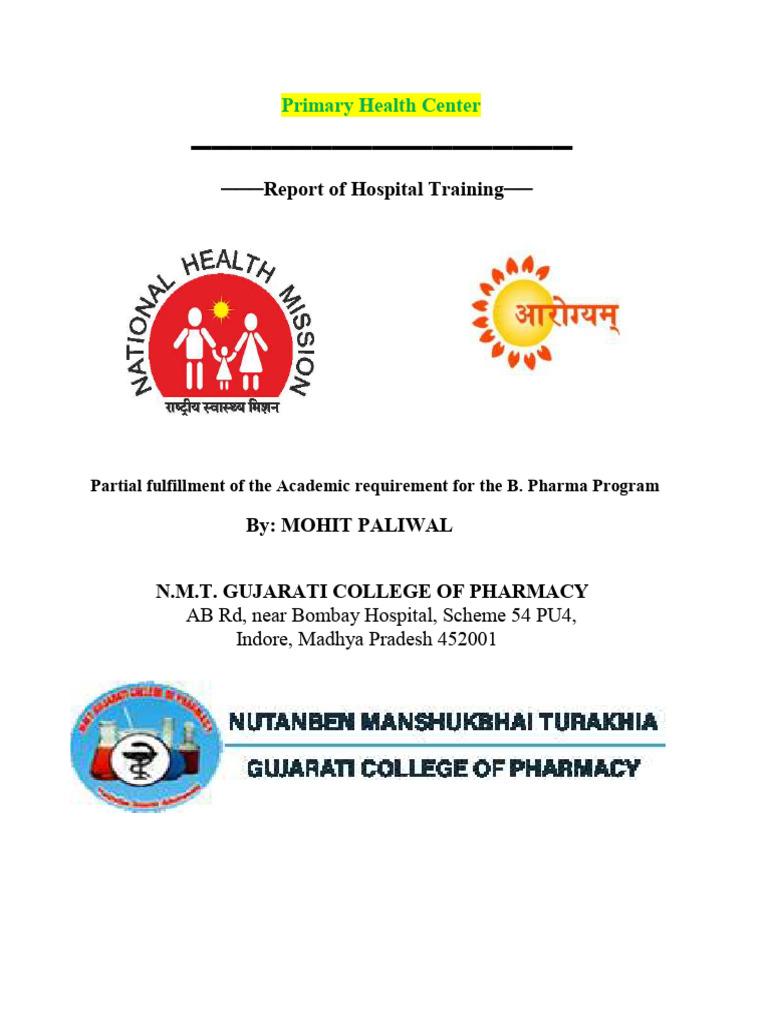 PHC Report Mohit | PDF | Medical Prescription | Pharmacy