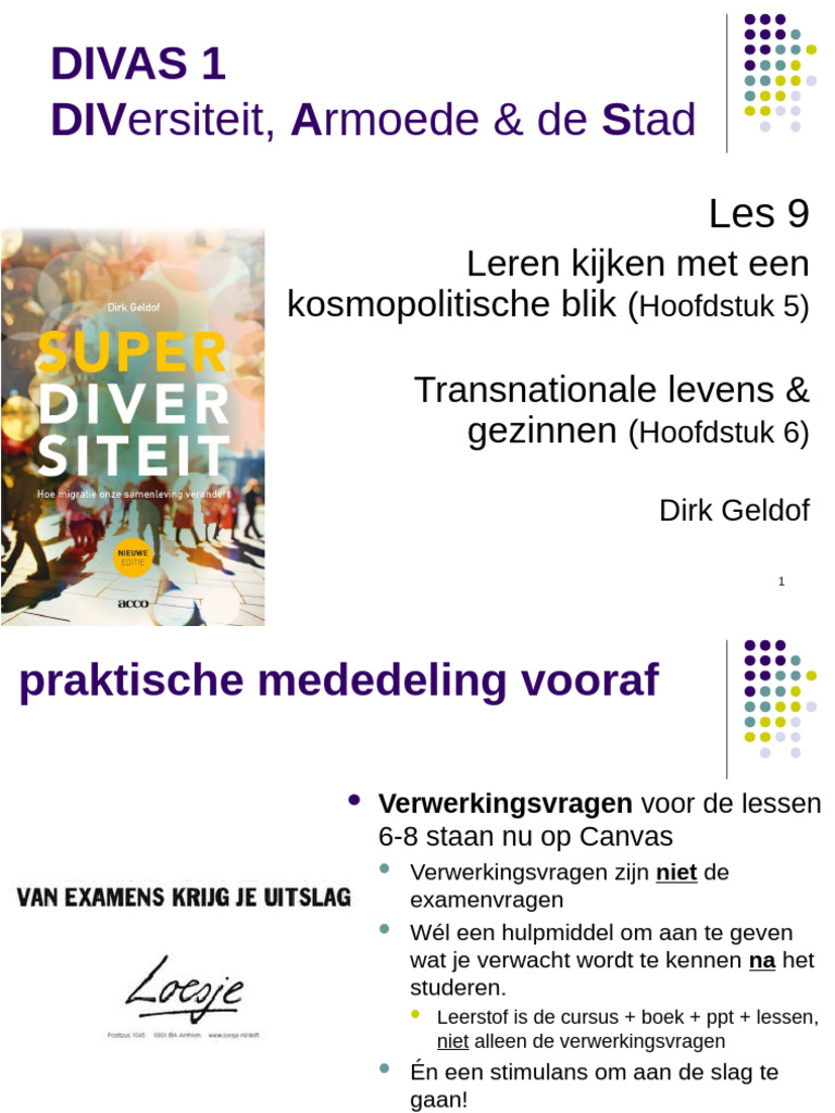 DIVAS Les 9 Kosmopolitische Blik & Transnationaliteit | PDF