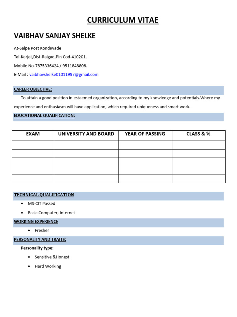 Vaibhav Sanjay Shelke | PDF