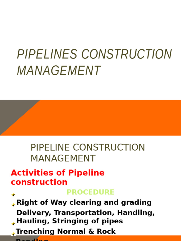 Pipeline Execution Methodology | PDF | Pipe (Fluid Conveyance ...