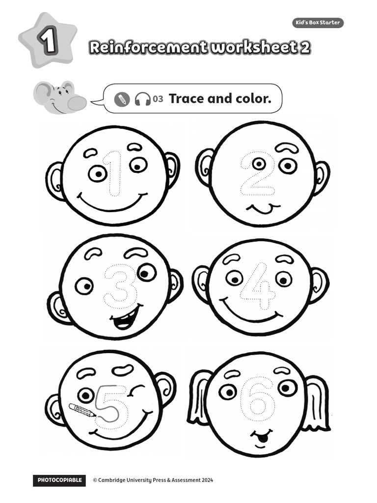 KidsBox AE Starter Unit1 Reinforcement Worksheet 2 | PDF