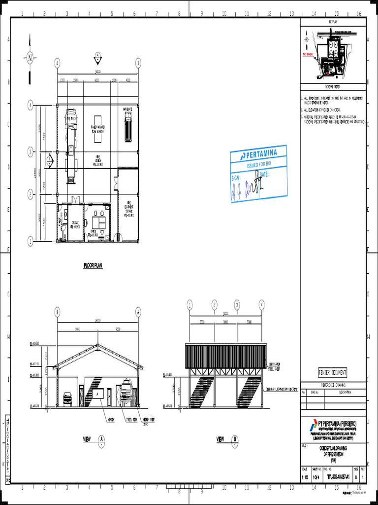 TTU-DG-40-067-A1 Conceptual Drawing For Fire Station (1of4 4of4) | PDF