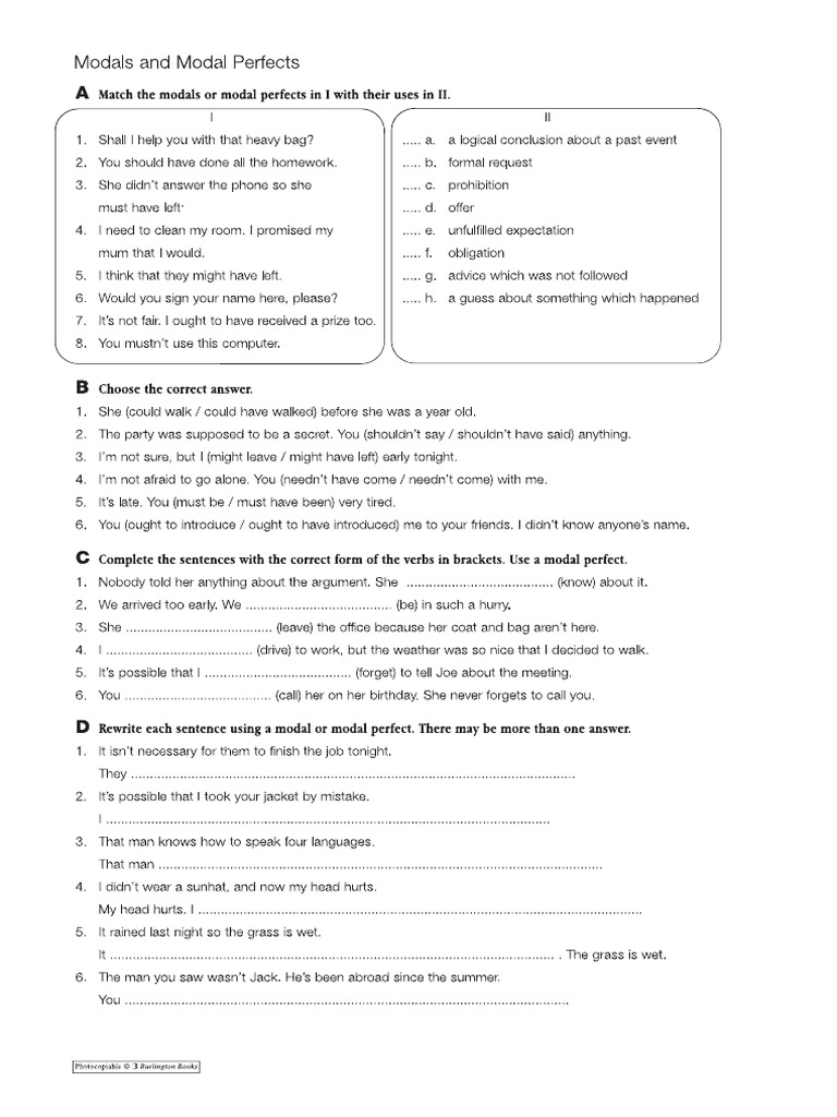 Modal Perfect Ex | PDF