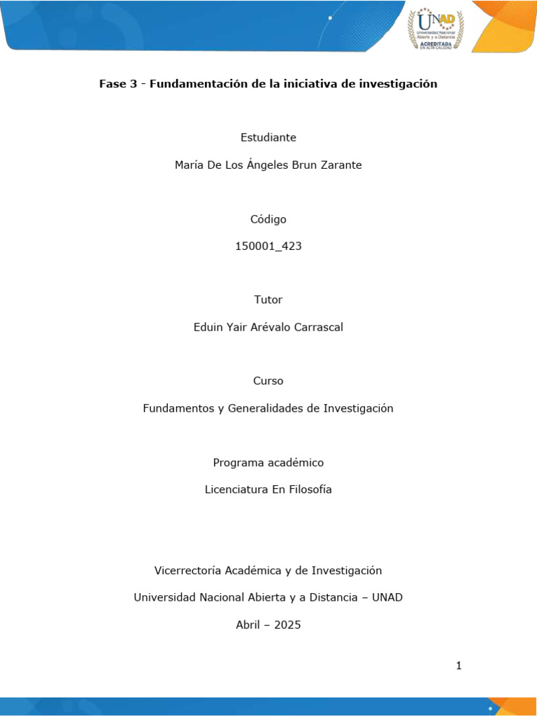 Fase 3 Maria Brun 150001 423 | PDF | Enseñando | Inclusión (Educación)