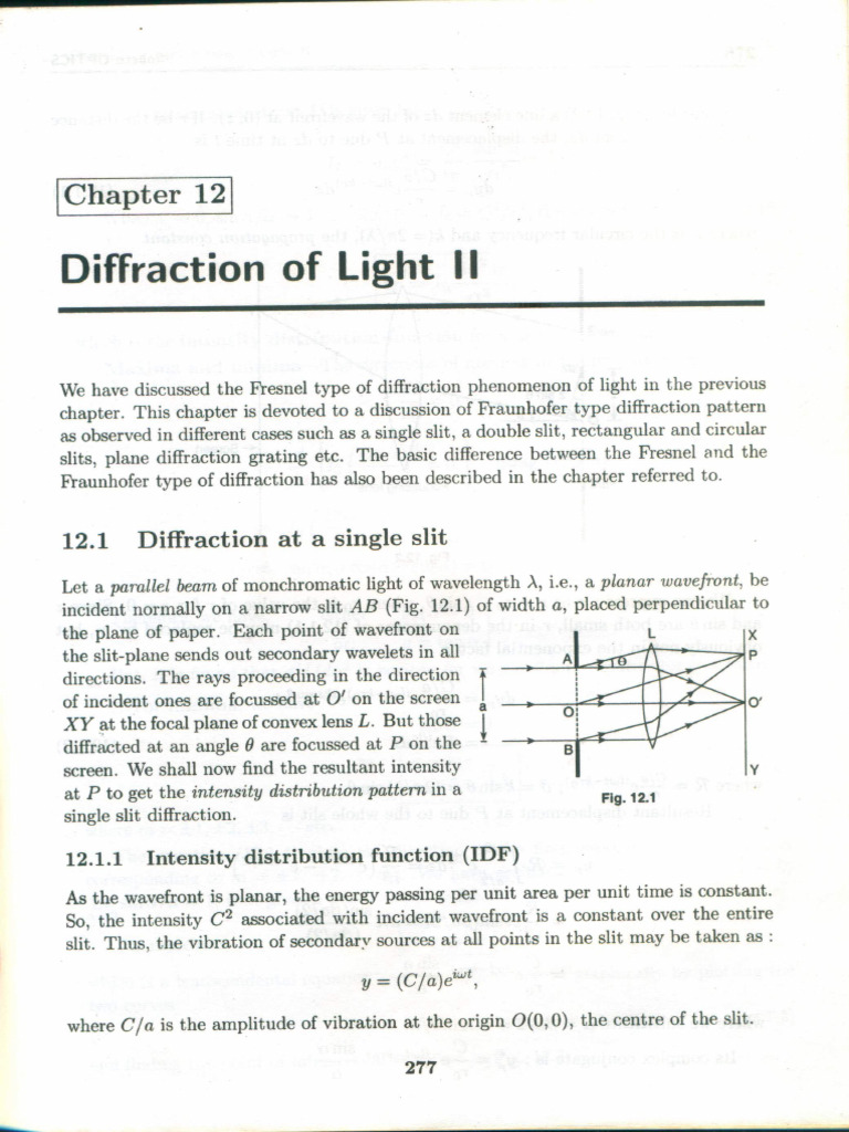 Optics - diffraction-AB Gupta | PDF