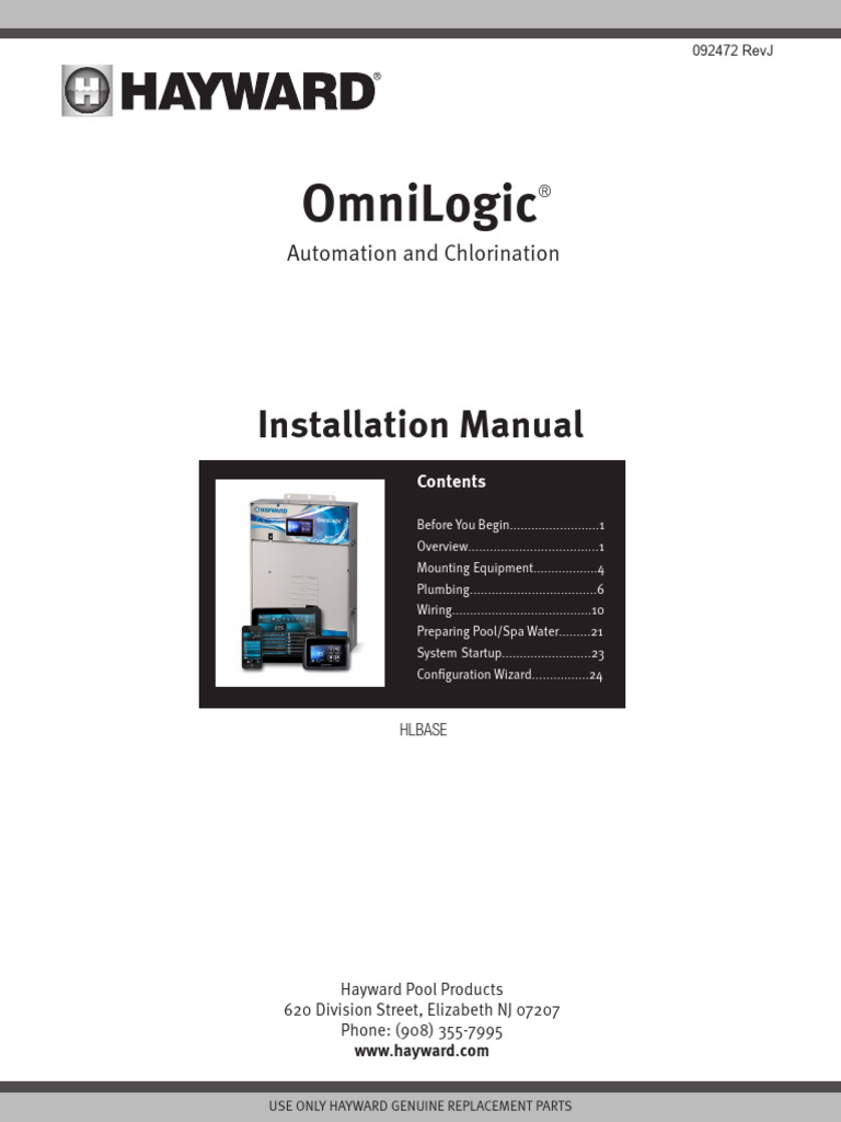 Computadora OmniLogic Manual Modelo HLBASE | PDF | Pump | Vacuum Tube