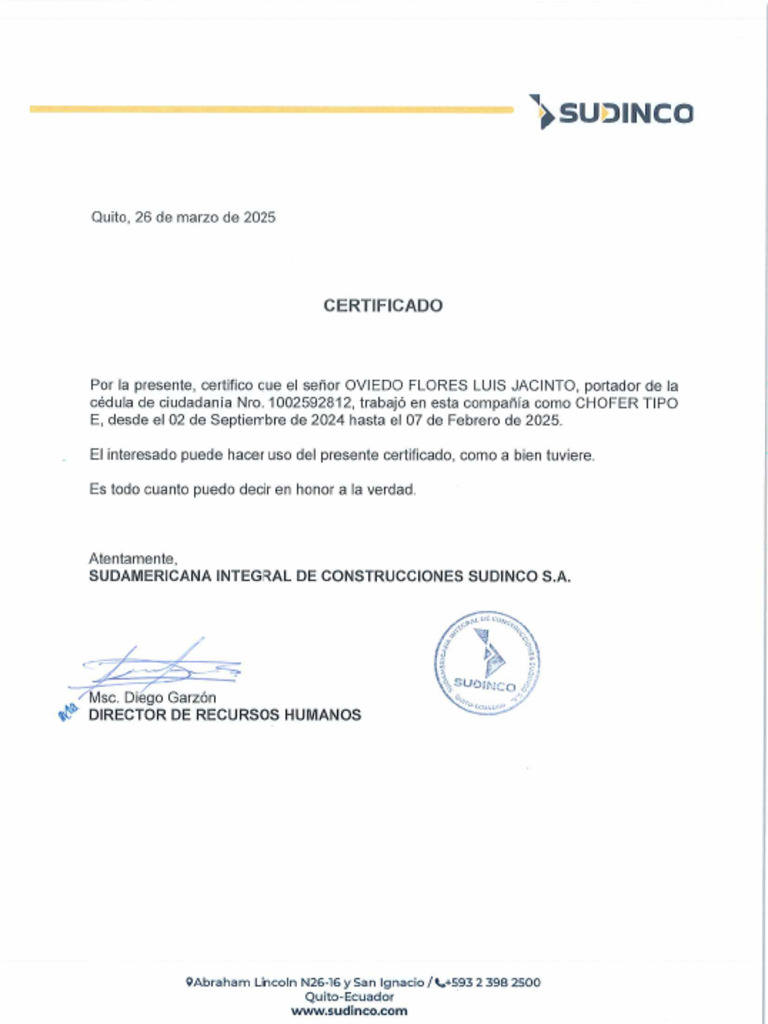 Sudinco Oviedo Luis 2 | PDF