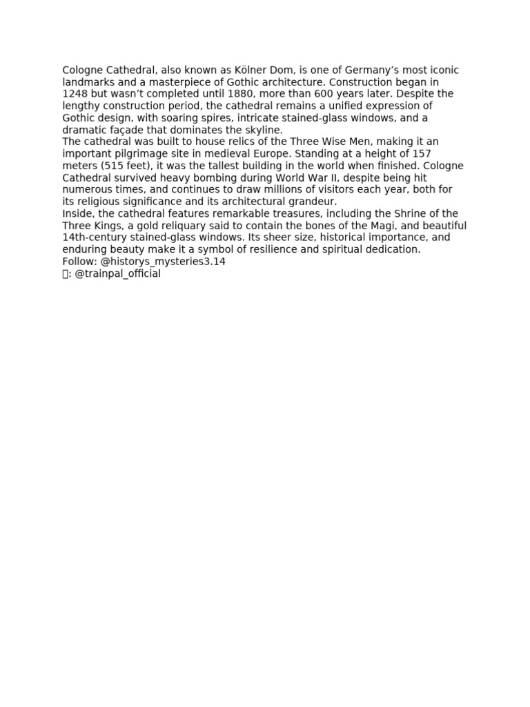 Cologne Cathedral | PDF