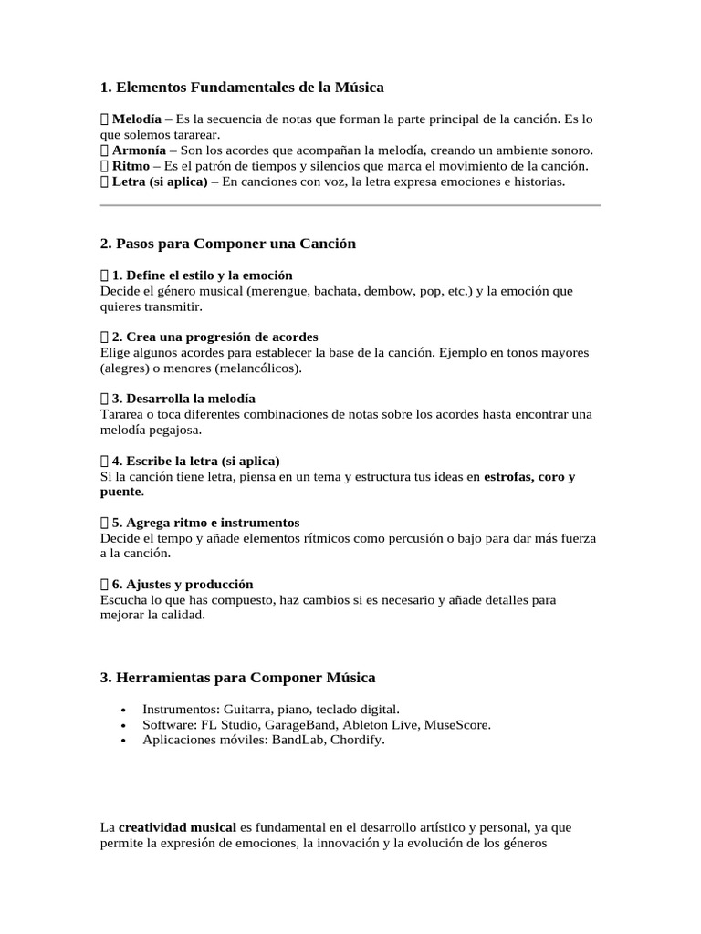 Cómo Componer Música Creativa | PDF | Acorde (Música) | Creatividad