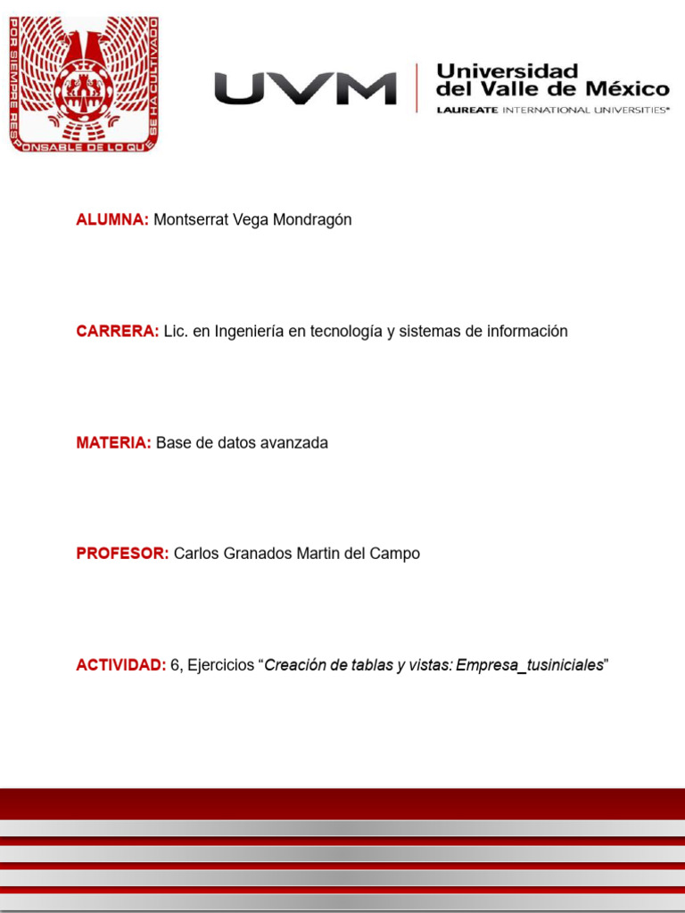A6 MVM | PDF | Bases de datos | SQL