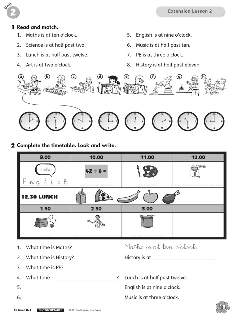 School Timetable Activities Guide | PDF