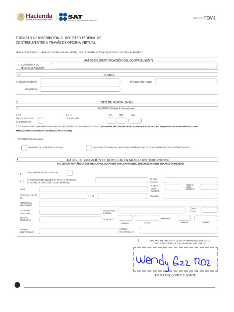 FOV Inscripcion (1) (2) ... | PDF | México