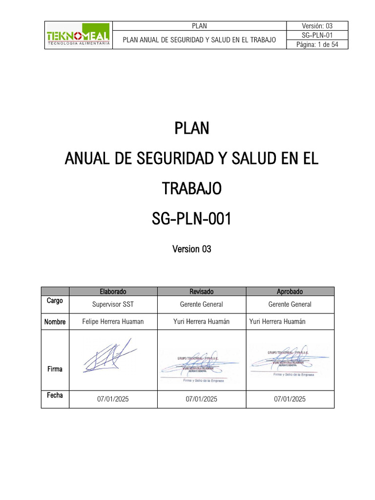 Plan Anual Sst | PDF | Seguridad y salud ocupacional | Business