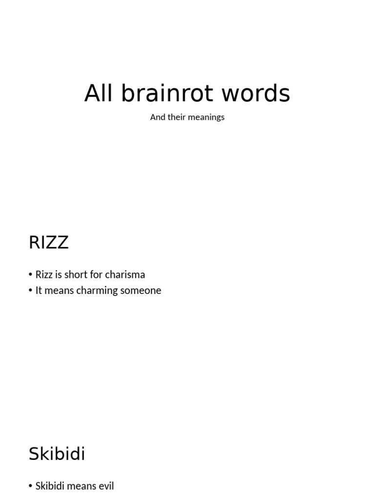 744288288 All Brainrot Words | PDF