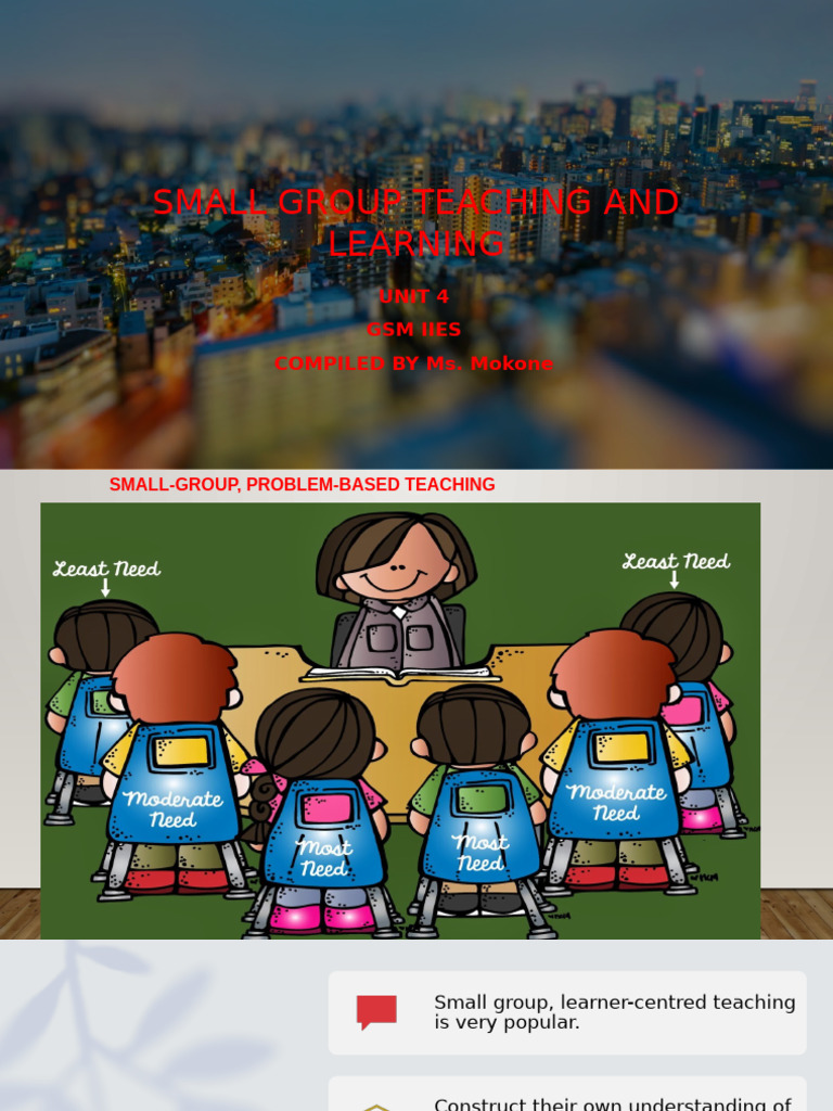 Effective Small Group Teaching Strategies | PDF | Learning | Teachers