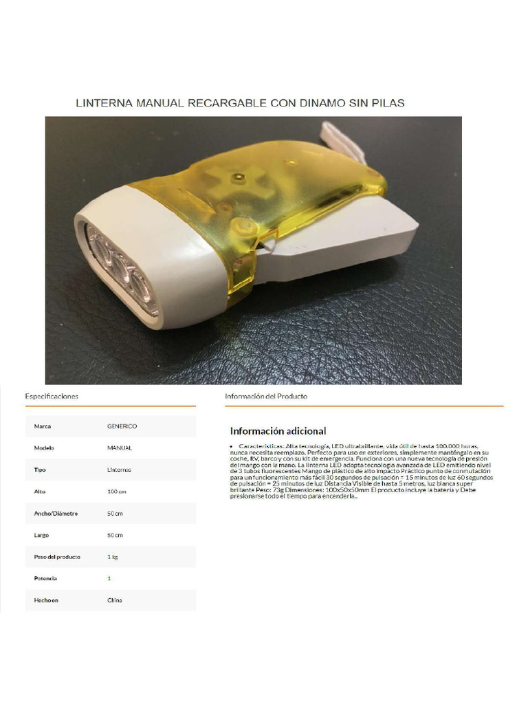 32 FT LINTERNA DINAMO | PDF