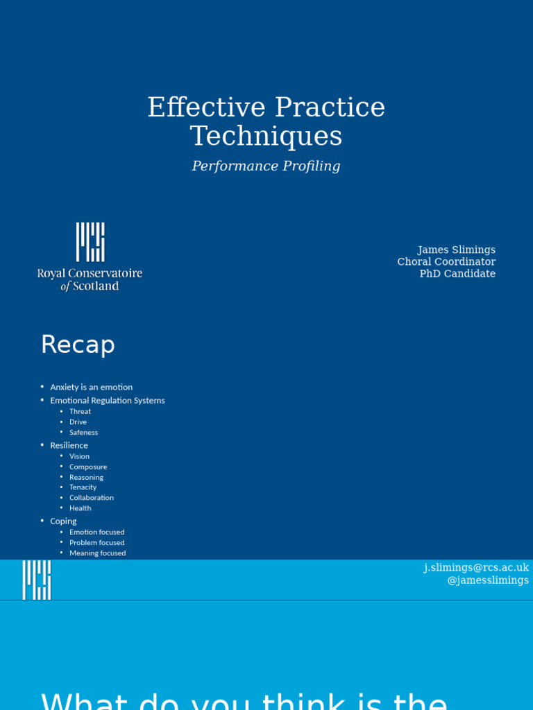 Workshop 1 - Performance Profiling | PDF | Behavioural Sciences | Social Psychology